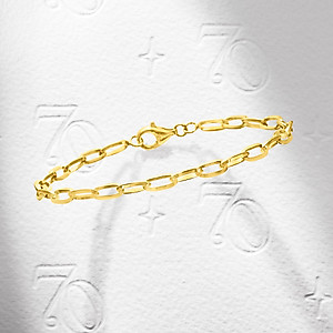 Ross-Simons Solid Paper Clip Link Bracelet