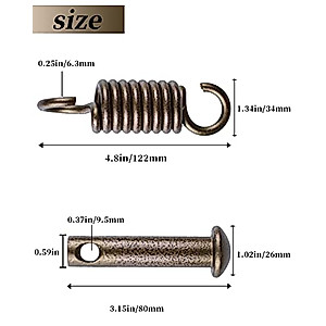 Hammock Chair Ultimate Hanging Kit - Egg Hammock Chair Spring Pin Plug Hardware- 500LB Hammock Chair Hanging kit for Hanging Basket Chairs Hammock and Porch Swings Brown
