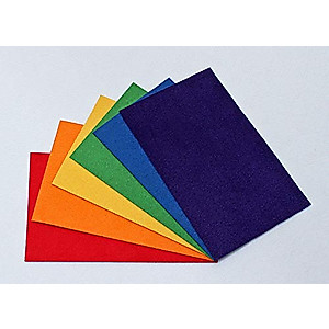 Ultrasuede® ST (Soft) 6 Piece Variety Pack - Assorted 3"x 5" Precuts - Rainbow Brights (U008.06)