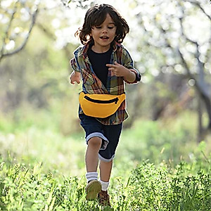 Waist Bag for Kids, Cute Fanny Pack for Little Boy Girls, Fashion Children's Bum Bag Lightweight Chest Bag Princess Mini Bags (Black)