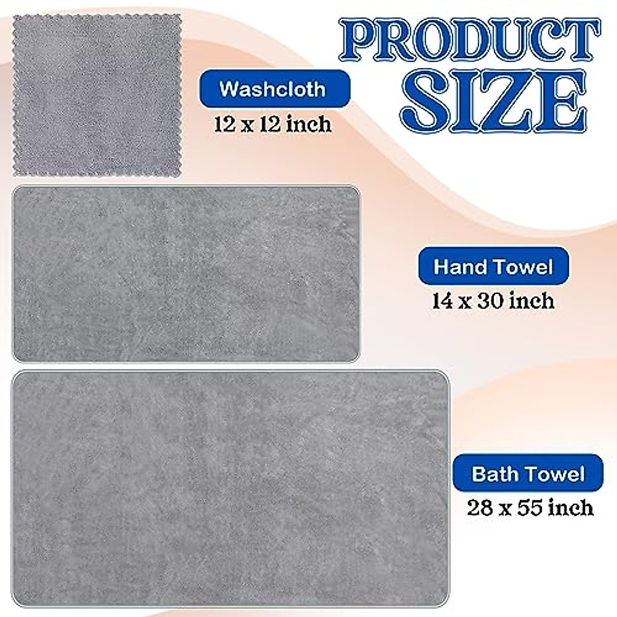 Moukeren 18 Pcs Microfiber Bath Towels Set Bath Towels Hand Towels Washcloths Set Microfiber Coral Velvet Highly Absorbent Bathroom Towel for Bath Fitness Sports Yoga Travel (Classic Colors)