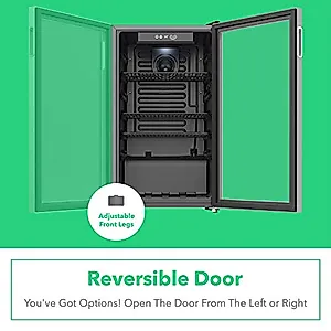 Vremi Beverage Refrigerator and Cooler - 100 to 120 Can Mini Fridge with Glass Door for Soda Beer or Wine - Auto Defrost Drink Dispenser Machine for Office or Bar with Adjustable Removable Shelves