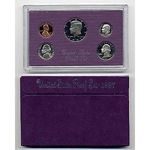 1987 S US 5 Piece set Proof In original packaging from US mint Proof
