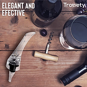 Trovety Aerators For Wine - Hawk-Bill Shape for Easy, No Drip Wine Aerator Pourer - Unique Built-In Aerator System for Fast Decanting - Can Fit Most Bottle Spout Sizes
