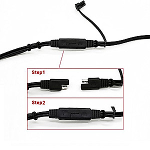 ACOPOWER Adapter-SAE to Furrion 2 Pin Connector, Black