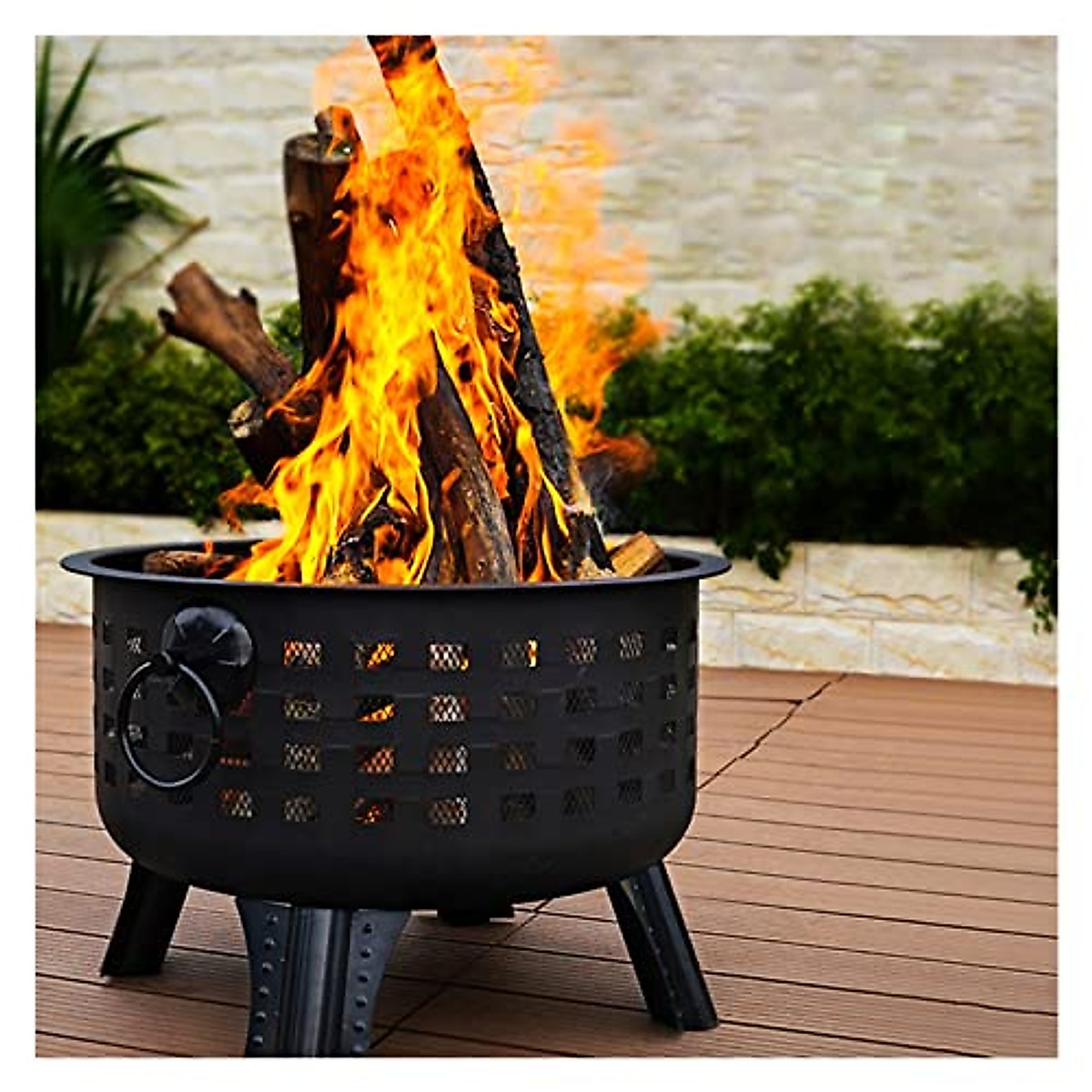 ZLXDP Multi-Function Bonfire Basin Winter Heating Outdoor Courtyard Charcoal Fire Pit Garden Household Barbecue Rack
