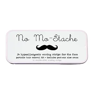 No Mo-Stache Shark Tank Hair Removal Lip Wax Strips - Safe To Use for All Skin Type - 24 Travel Friendly Individual Use Lip Wax Strips - The Quick Easy Way of Lip Waxing - Hair Removal Skin Exfoliator