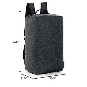 Sakroots Women's Go Travel Backpack in Eco-Twill, Black Spirit Desert, One Size