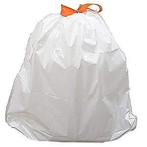 iTouchless Tall Trash Bags, Fits 8 Gallon Garbage Can, Strong Bathroom Kitchen Bin Liners, for Rubbish Recycling Compost in The Office, Home, 40 Count, Clear