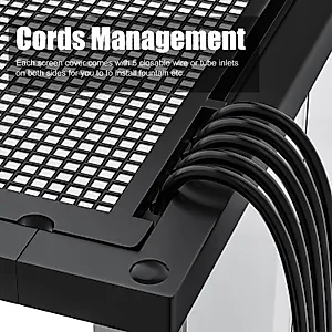 Lurmmue Tempered Glass 10 Gallon Reptile Tank,12"x12"x18" Top Screen Ventilation Durable Reptile Habitat Tank with Heat Resistant Aluminum Alloy Frame, for Bearded Dragon,Lizard,Spider,Hamster