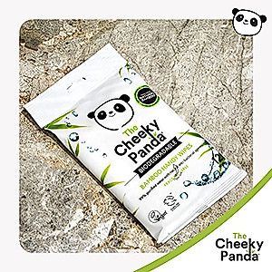 THE CHEEKY PANDA Biodegradable Bamboo Handy Wipes, 12 CT
