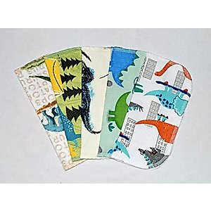 1 Ply Printed Flannel Little Wipes 8x8 Inches Dinosaurs
