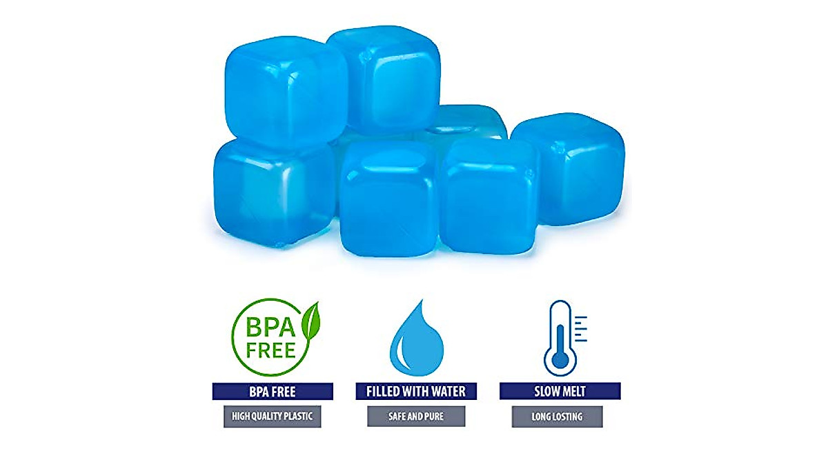 Extra Large Reusable Ice Cubes – Long-Lasting Cold for Therapy & Drinks