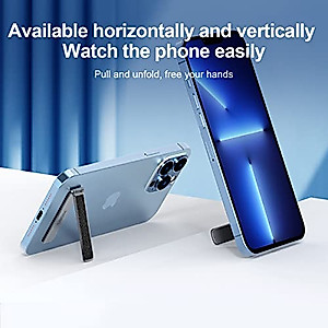 Hagibis Phone Kickstand Vertical and Horizontal Stand Adjustable Angle Aluminum Phone Holder Compatible with iPhone 13 12 Pro 13 Mini 13 Pro Max, Samsung and Xiaomi (New Black)