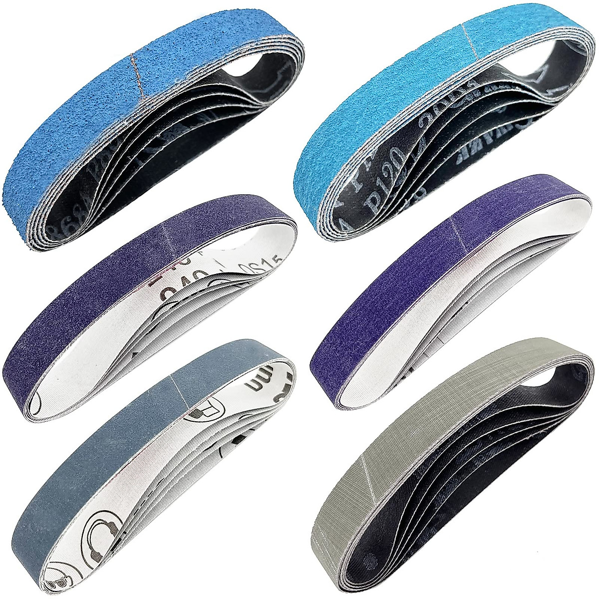 30-Pack 3/4 x 12 Inches Replacement Sanding Belt Kit for Work Sharp Knife & Tool Sharpener Ken Onion Edition (WSKTS-KO) - Knife Sharpening Belts 80/120/240/400/1000/2500 Grits
