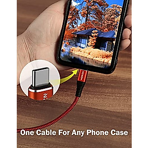 USB C Cable 6 ft [2 Pack],USB-A to USB-C Fast Charging Durable Nylon Braided Type C Cord Compatible with Samsung Galaxy S10 S9 S8 S20 A73 A51,Note 10 9 8 Android Cell Phone USB C Charger Cable Red