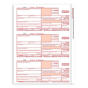 Blue Summit Supplies 1099 NEC Tax Forms 2022, 50 4 Part Tax Forms Kit, Compatible with QuickBooks and Accounting Software, 50 Self Seal Envelopes Included