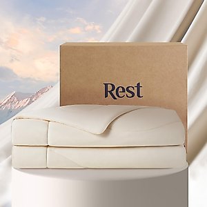 REST® Evercool® Cooling Comforter, Good Housekeeping Award Winner for Hot Sleepers, All-Season Lightweight Blanket to Quickly Cool Down, Snow Ivory - Twin/Twin XL 68" x90”