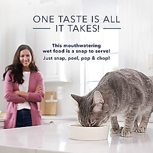 Blue Buffalo Tastefuls Spoonless Singles Natural Wet Cat Food Paté, 2.6-oz Twin-Pack Trays, White Fish & Tuna Entreé (24 Count)