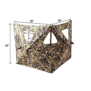 Rig'Em Right HydeOut Go Blind, Compact Two-Hub Turkey and Deer Hunting Blind, Camo Concealment and High Wind Stability, Gore Optifade Subalpine (075-S)