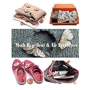 Venxic Cedar Rings for Hangers Red Cedarwood Blocks Clothes Storage Freshener Drawers Accessories [40 Pack]