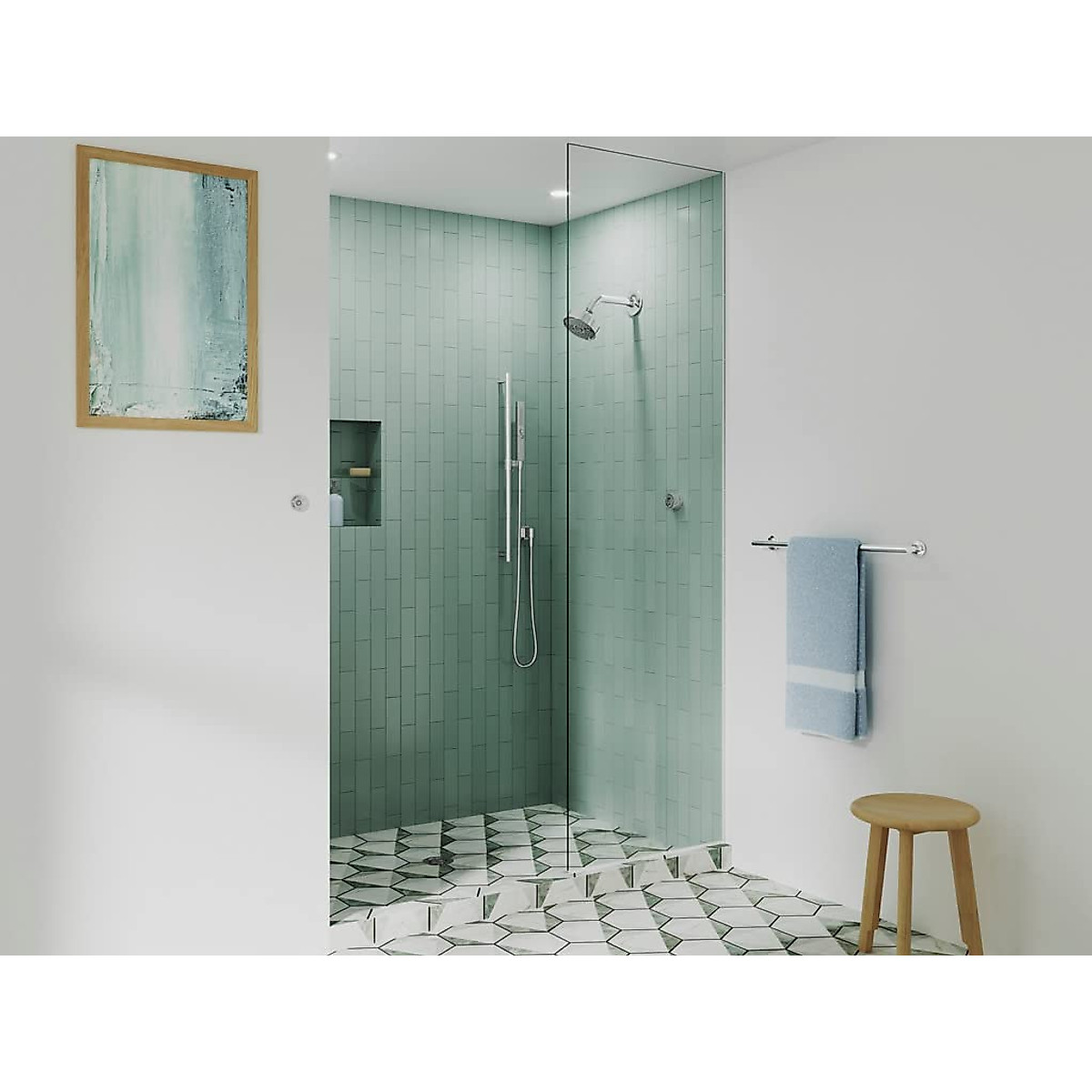 KOHLER 21336-BN Shift + Square Two-Function Handshower, Handheld Showerhead with 2 Spray Settings, 2.5 GPM, Vibrant Brushed Nickel