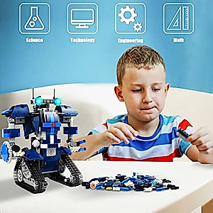 MSNOR Gxi Robot Building Kit for Kids, Toy Robot Building Blocks for Boys Age 8+ STEM Projects Robotics Kit with App & Remote Control, 405 Pieces