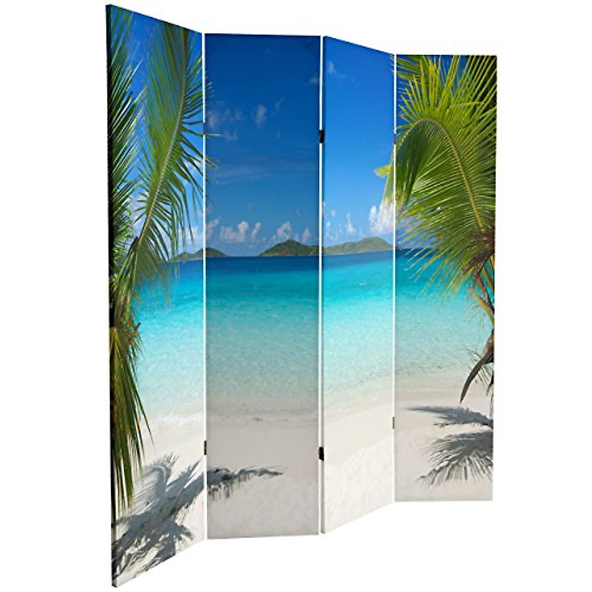 Oriental Furniture 6 ft. Tall Double Sided Ocean Room Divider