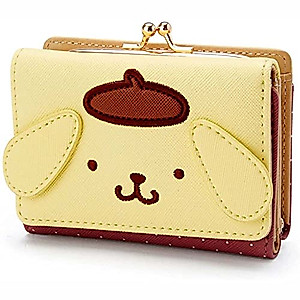 Backpack Fashion Cartoon Character Wallet Womens Leather Tri-Fold Wallet (Yellow)
