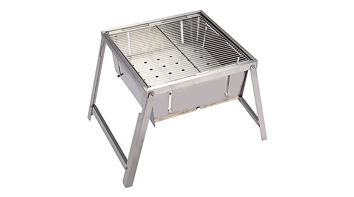 REDCAMP Pop up Camping Flatfold Fire Pit Portable & Wood Burning, 12.8 ...