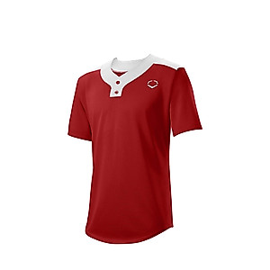 EvoShield Youth E203 2-Button Jersey, Scarlet - Large
