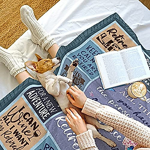 Happy Retirement Gifts for Women/Men 2023, Best Retirement Gifts for Women, Retired Gifts for Women, Farewell Gifts for Coworkers, Coworker Leaving Gifts for Women, Retirement Blanket 60”x50”