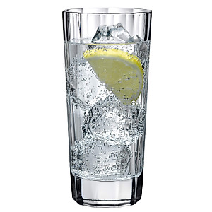 Nude Hemingway Set of 4, Crystal Highball Glasses 10.5 oz, | Lead-Free|, Cocktail Tumblers, Beer, Water, Juice, Iced Tea, Juice Glassware for Home