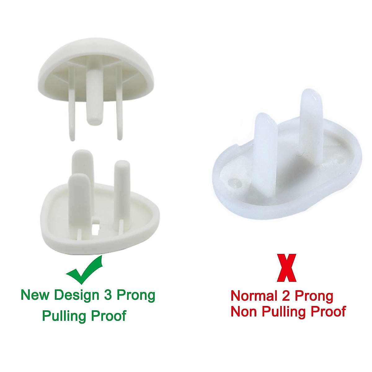 UCLEVER Outlet Plug Covers Baby Proofing Electric Protector Caps Kit for Child Safety (24 Plugs + 4 Keys)