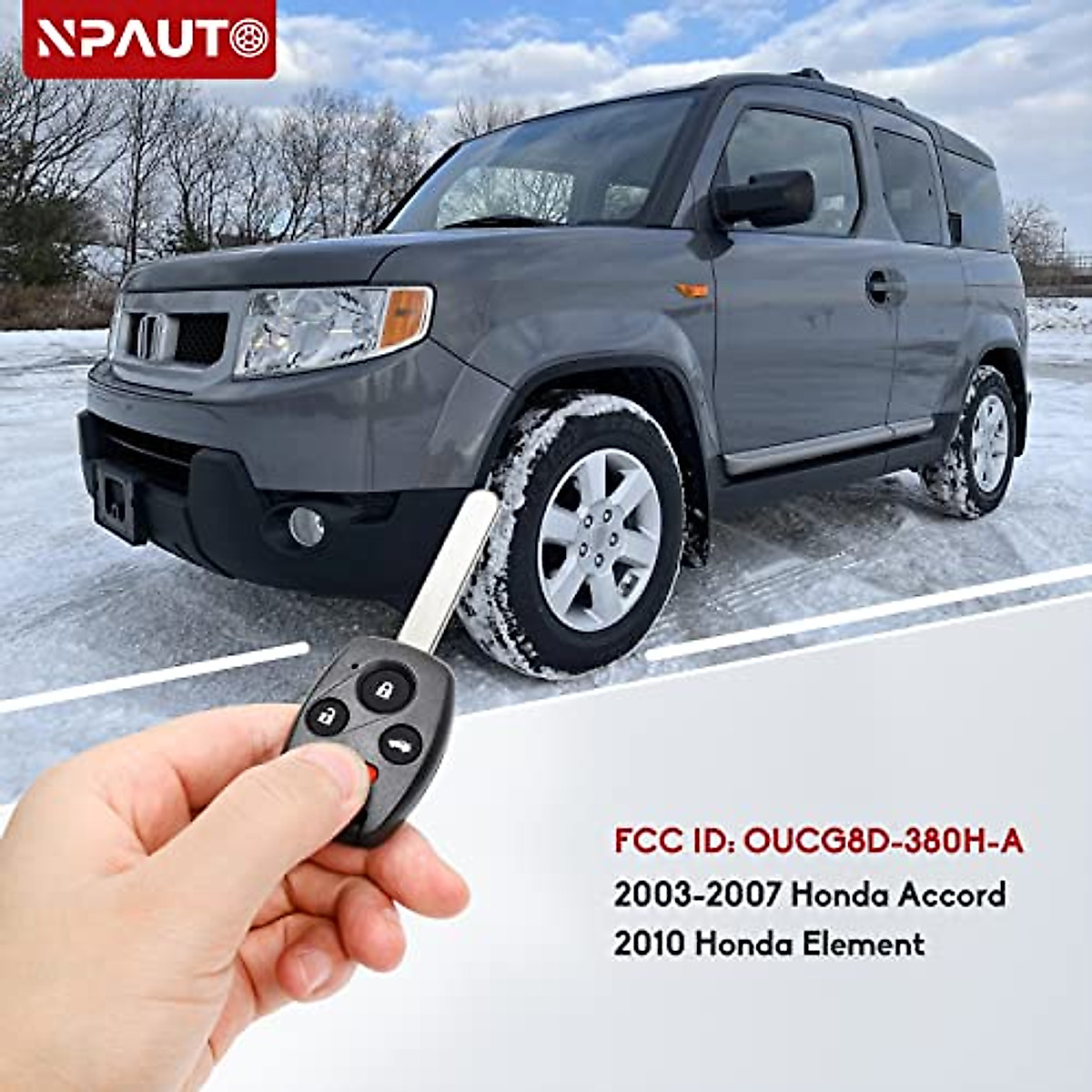 NPAUTO Key Fob Replacement for Honda Accord 2003 2004 2005 2006 2007 Keyless Entry Remote Uncut Car Ignition Blade Key Fobs (OUCG8D-380H-A, Pack of 2)