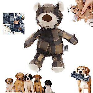 2024 New Indestructible Bear for Heavy Chewers, Durable Interactive Bear Dog Toy, Squeaky Dog Toys For Aggressive Chewers, Unbreakable Stuffed Plush Dog Toys - An Ever-lasting Friend for Dog (L, #3)