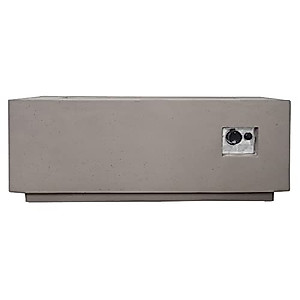 Christopher Knight Home Nicola Outdoor 40 Inch Rectangle Fire Pit, Light Gray