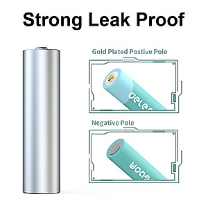 Deleepow AAA Rechargeable Battery 24 Pack 1100mAh NiMH AAA Batteries 1200 Cycles 1.2V Triple A Batteries with Gold Plated Anode, Low Self Discharge