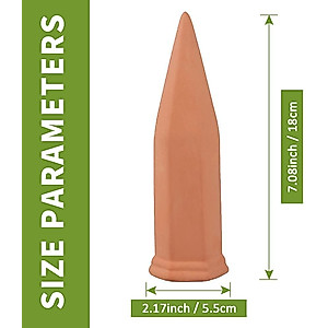 Tcamp 10 Pack Plant Watering Devices, Terracotta Plant Watering Spikes Wine Bottle Automatic Plant Waterer for Vacations, Self-Watering Stakes for Indoor Outdoor Plants