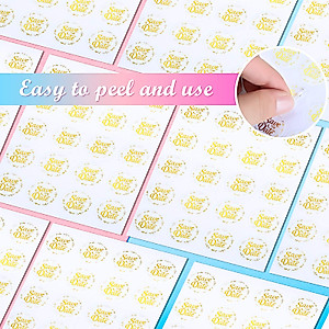 400 Pieces Save The Date Envelope Seal Sticker Party Invitation Label Sticker Gold Foil Transparent Stickers Round Self Adhesive Labels for Wedding Birthday Valentines Baby Shower, 1 Inch