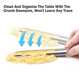 Restaurant Crumb Sweepers, Restaurant Crumb Cleaner, high quality Stainless Steel Crumb Scraper, Crumber tool for Waiters, Waitresses and Servers (1 PACK, Silver)