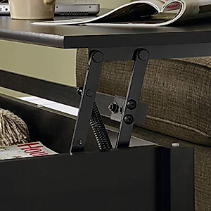 Sauder Edge Water Lift Top Coffee Table, Estate Black finish