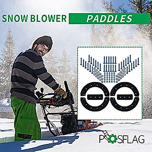 POSFLAG 302565MA Auger Blade with 55323MA Scraper Blade Replaces 302565, 335992MA, 723006, 723675, 55323, 724453 for Murray 5021R, 5021E, HN421, SN421, MN421, 21-Inch Single Stage Snow Throwers