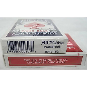 2 Decks Bicycle Rider Back 808 Standard Poker Playing Cards Red & Blue