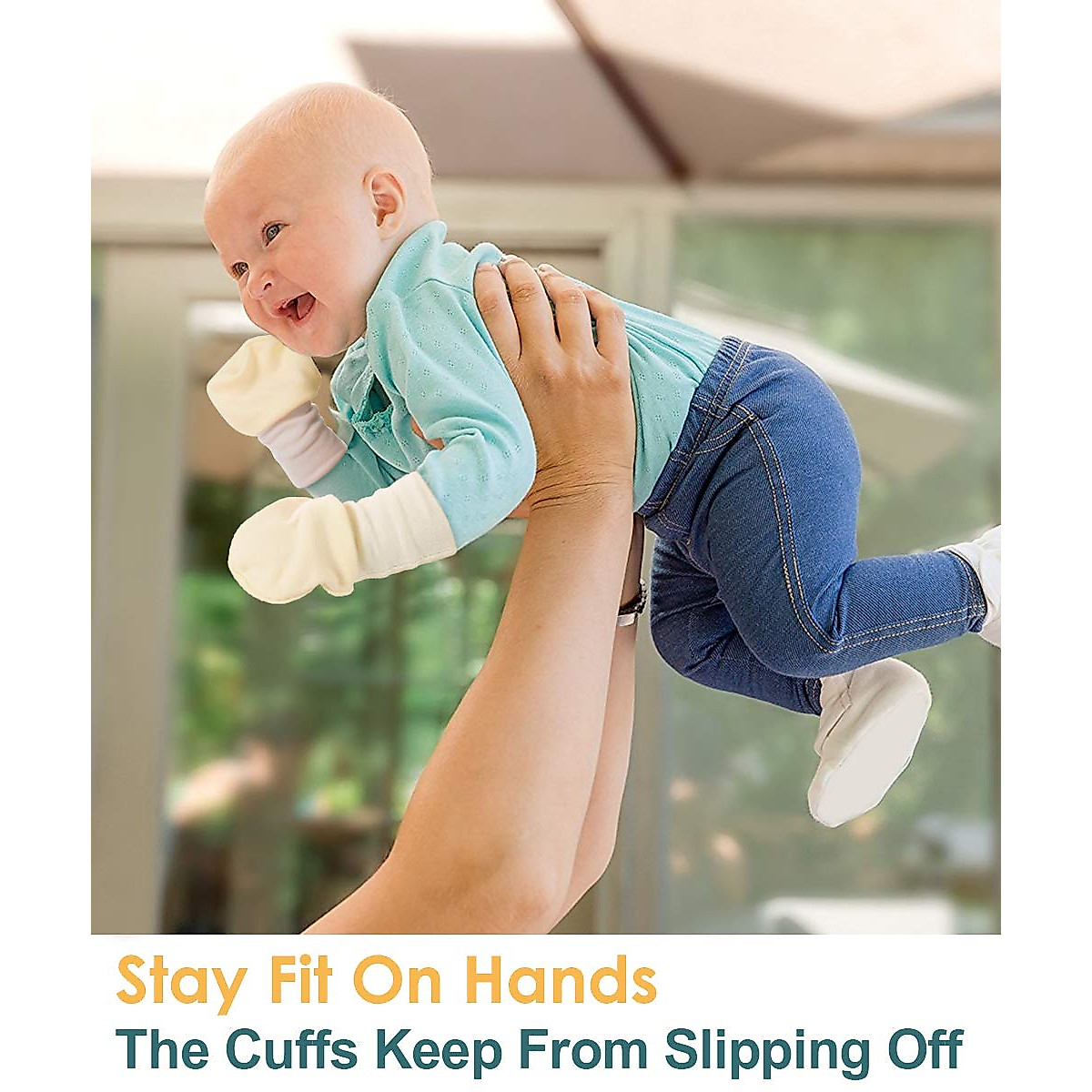 Newborn Baby Mittens Anti Scratch Baby Mittens No Scratch Mittens Baby Gloves for 0-6 Months Boys Girls(6 Pairs)