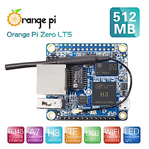 Orange Pi Zero LTS 512MB DDR3 AllWinner H3 Quad-Core A7 Single Board Computer, WiFi Support, Open Source Development Board Microcontroller Mini PC Run Android/Lubuntu/Debian (Zero LTS+Case)