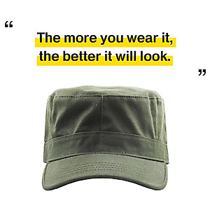 KBETHOS KBK-1464 OLV S Cadet Army Cap Basic Everyday Military Style Hat (Now with STASH Pocket Version Available)