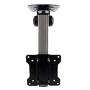 Monoprice 116122 Under Cabinet Tilt TV Wall Mount Bracket - For TVs Up to 27in Max Weight 44lbs VESA Patterns Up to 100x100 Silver