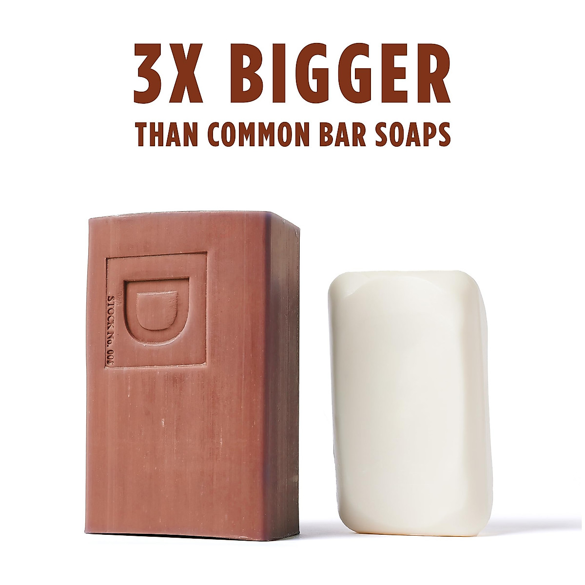 Duke Cannon Supply Co. Big Ass Brick of Soap Bar for Men Leaf + Leather (Amber & Woodsy Scent) Multi-Pack - Superior Grade, Extra Large, Masculine Scents, All Skin Types, Paraben-Free, 10 oz (6 Pack)