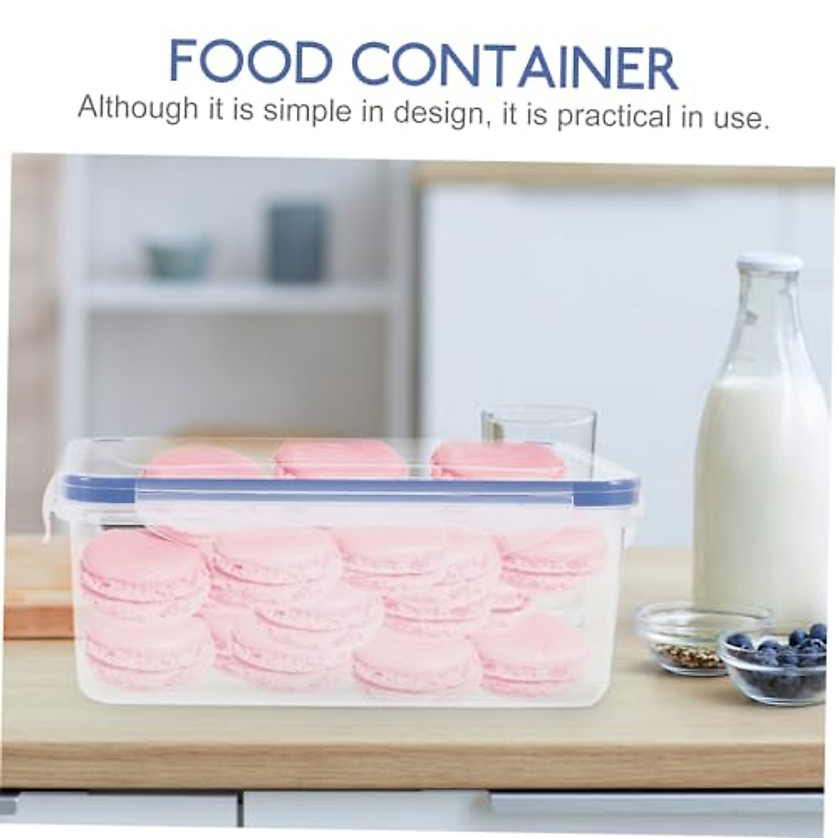 IMIKEYA 4-piece Pp Material Airtight Food Storage Containers with Lids for Sandwiches Snacks